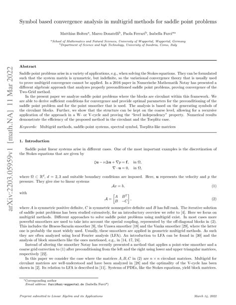 Symbol Based Convergence Analysis In Multigrid Methods For Saddle Point Problems Deepai