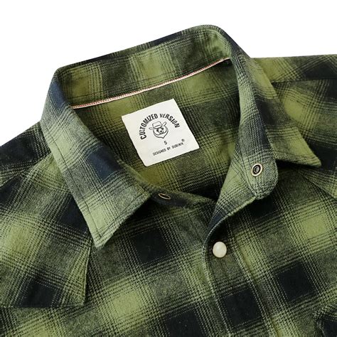 Dubinik® 63oz Green Flannel Shirt For Men Long Sleeve Casual Cozy Sna