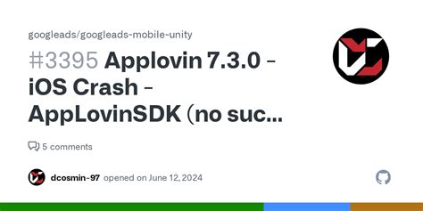 Applovin IOS Crash AppLovinSDK No Such File Issue Googleads Googleads