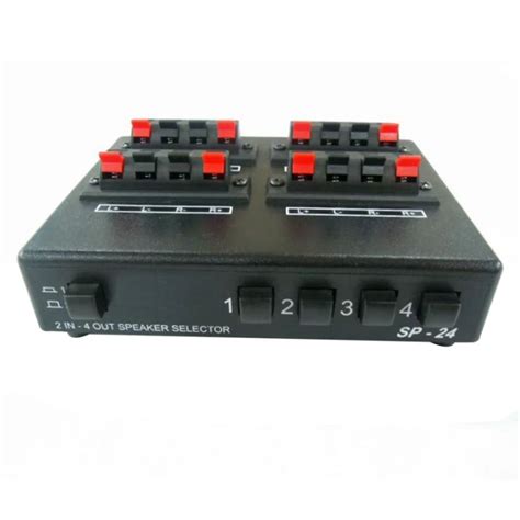 Sp 24 Mini 2 In 4 Out Stereo Audio Selector Amplifier Switcher Box