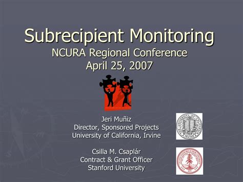 Ppt Subrecipient Monitoring Ncura Regional Conference April 25 2007 Powerpoint Presentation