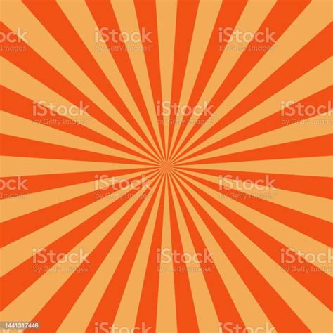 팝 아트 오렌지 태양 광선 배경 만화책 만화 잡지 표지 만화 재미 있는 복고풍 패턴 스트립 벡터 일러스트 레이 션 구름에 대한 스톡 벡터 아트 및 기타 이미지 Istock