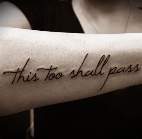 This Too Shall Pass Quote Tattoo