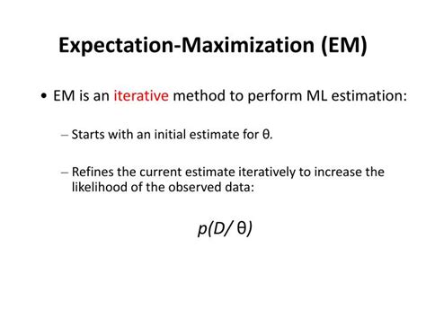 Ppt Expectation Maximization Em Chapter 3 Duda Et Al Section 3