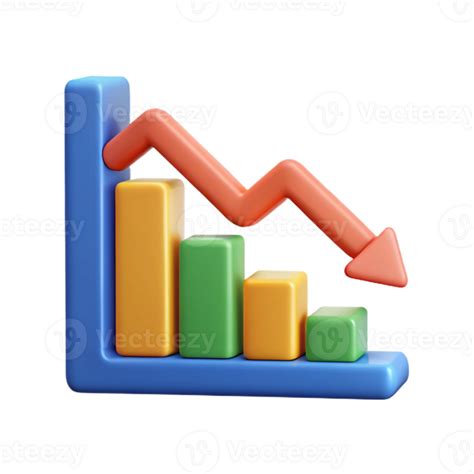 Splendid Artistic Downward Trending Arrow Chart With Two Data Points Clean Lines Minimal Flat