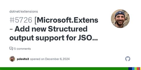 Microsoftextensionsai Add New Structured Output Support For Json