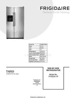 Frigidaire Ffhs2611pfea Parts Diagram And Repair Guide