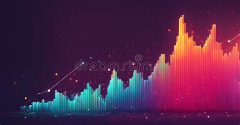 Dynamic Graph With Fluctuating Data Points In Vibrant Colors Stock