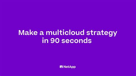 Netapp On Linkedin Multicloud Strategy In 90 Seconds