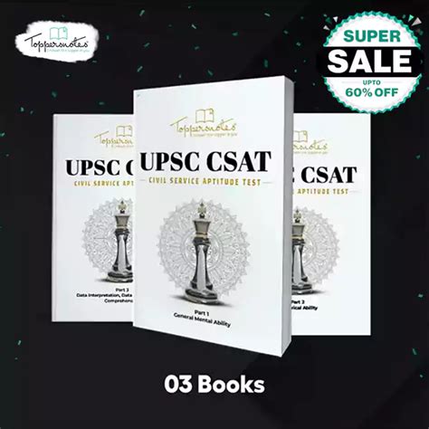 UPSC CSE CSAT English Medium ToppersNotes 3 Books Latest Edition ToppersNotes
