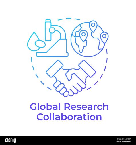 Global Research Collaboration Blue Gradient Concept Icon Stock Vector Image And Art Alamy