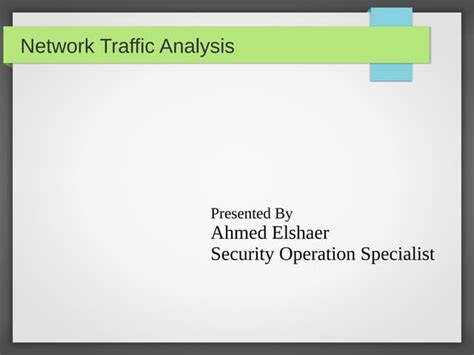 Network Traffic Analysis Course Pdf