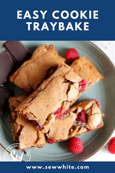 Chocolate Raspberry Cookie Bars Sew White