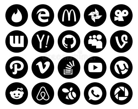 Social Media Icon Pack Including Overflow Question Github Stockoverflow Editorial Stock