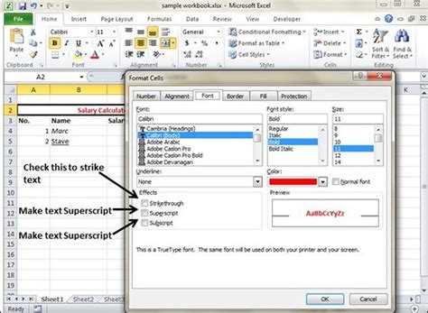 Formatting Cells