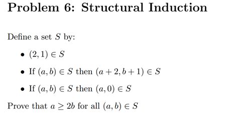 solved problem 6 structural induction define a set s by o