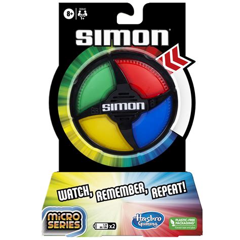 Simon Micro Series Electronic Game Compact Simon Gameplay For Ages 8 1 Players