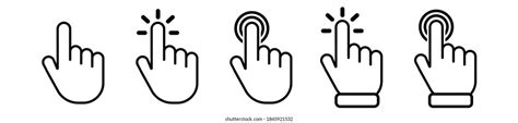 Vector Cursors Icons Click Set Stock Vector Royalty Free Shutterstock