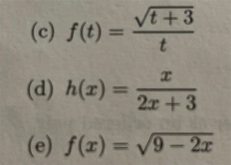 Solved Find The Domain Of Each Of The Functions Expressing Chegg Com