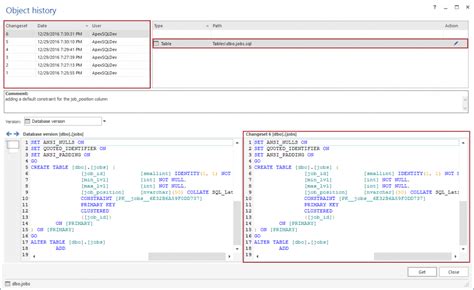How To See The Full History Of A SQL Server Database Object Under Source Control And Revert Changes
