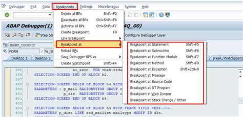 debugging techniques in sap abap erp teacher