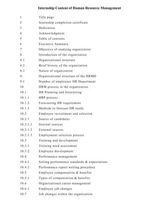 Content List Of Internship DoMS UE Okara PDF
