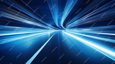 premium photo speeding motion blurred in tunnel powerful of abtract