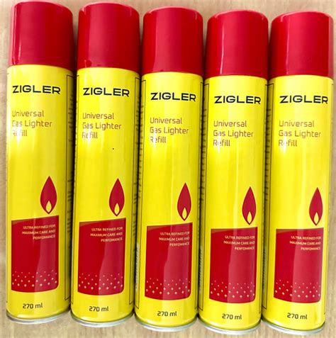 Газ для заправки зажигалок Zigler 270 мл 5 шт купить на Ozon по низкой цене 1806949220