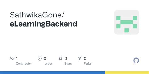 github sathwikagone elearningbackend