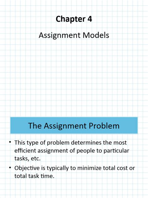 Or Ch4 Assignment Model Pdf Algorithms Applied Mathematics