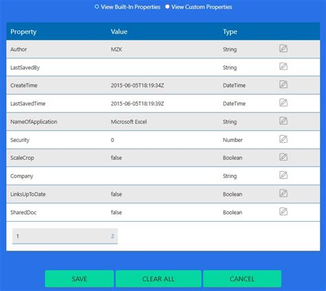 View And Edit Excel Metadata Excel Metadata Viewer Editor