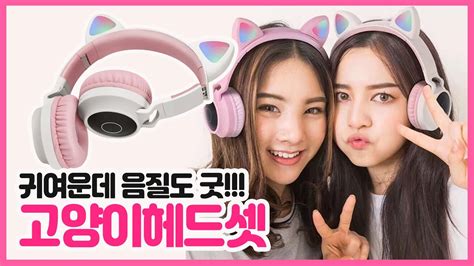 귀여운데 고음질까지 블루투스 고양이 헤드셋 Youtube