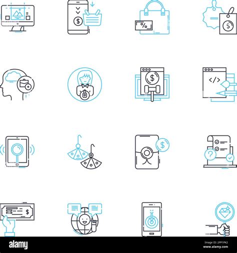 Email Media Linear Icons Set Inbox Spam Attachment Signature Draft Compose Reply Line