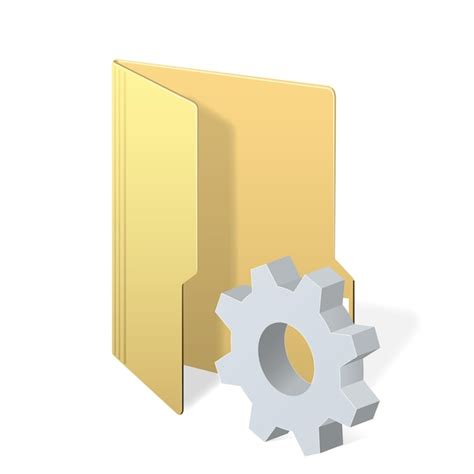 Premium Vector File Computer Folder Icon With Gear Icon Settings Icon Or Instruction Color Folder