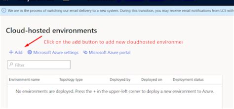 steps to setting up a cloud hosted environment for d365 fo using lcs