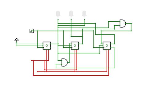 CircuitVerse Synchronous Mod 6 Up Counter