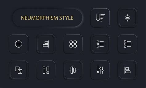 Premium Vector Menu Buttons Set Icon Tiles Squares Arrows Lists Application Buttons Alignment