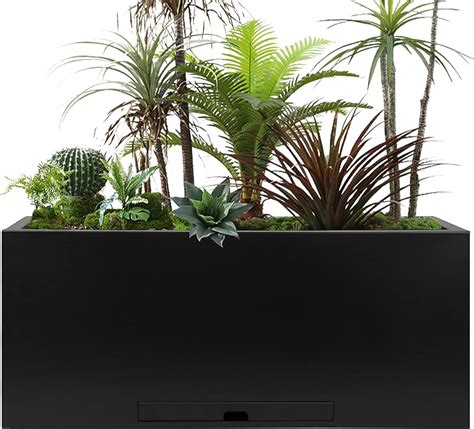 Rectangular Metal Planter Boxes Modern Steel Planter Box Lewis
