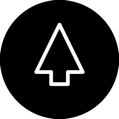 Arrow Up Outline On Circle Background Realistic Outline Svg Vector