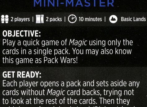 Mini Master Mini Master Contd · Commander Legends Battle For