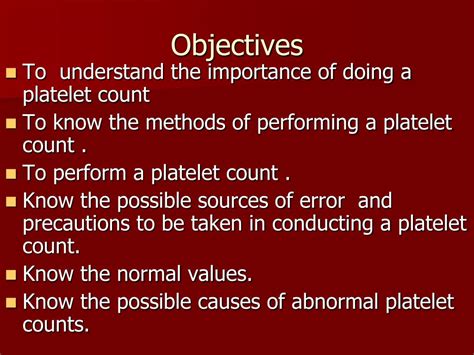 Ppt Platelet Count Powerpoint Presentation Free Download Id4967961