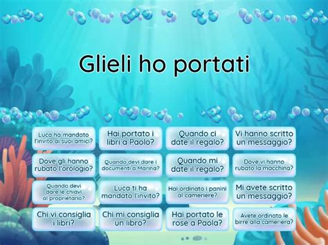 Pronomi Combinati Find The Match