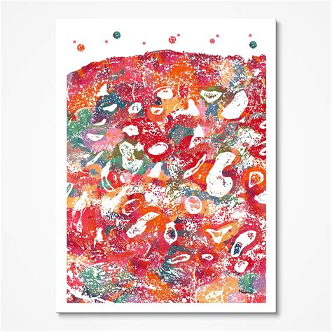 Uterine Lining Anatomy Print Endometrium Watercolor Ob Gyn Giclée Pr