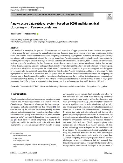 A New Secure Data Retrieval System Based On ECDH And Hierarchical