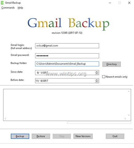 How To Backup GMAIL Messages Locally WinTips Org