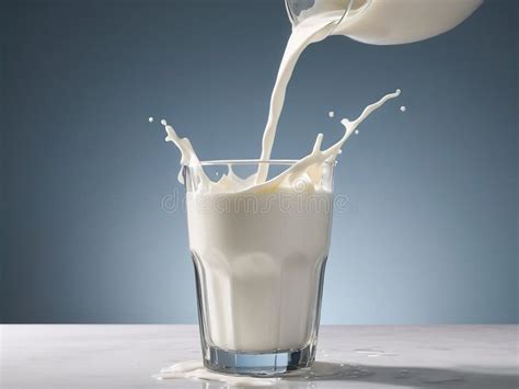 Illustration Of Milk Being Poured Into A Glass Stock Illustration