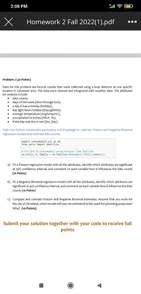 solved problem 2 30 points data for this problem are