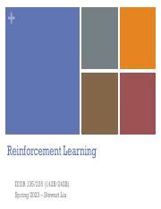 Reinforcement Learning Supervised Vs Unsupervised Learning And Course Hero