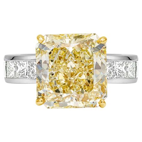 Gia Certified Asher Cut Diamond Ring 358 Carat For Sale At 1stdibs
