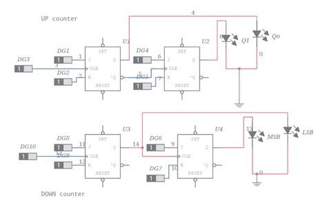 Bit Ve Counter Asynchronous Multisim Live